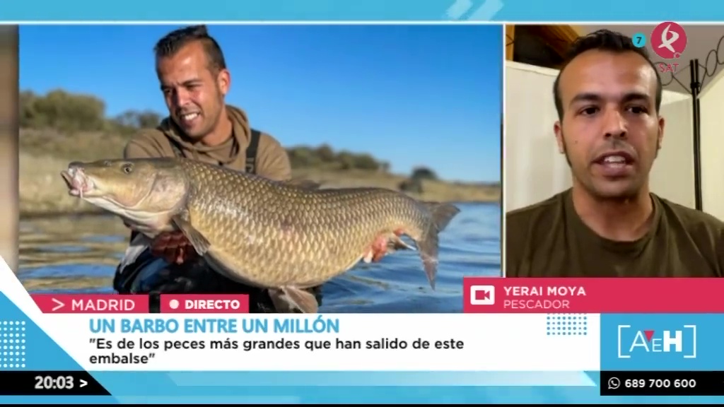 La mayor sorpresa que se ha podido llevar Yerai: la pesca de un barbo ...