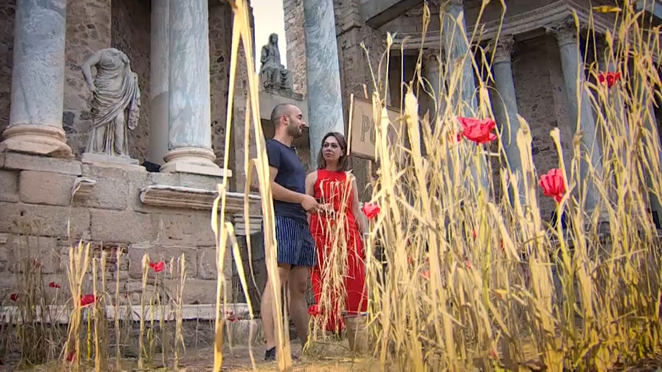 El Teatro Romano de Mérida y un erial con amapolas: el universo de ...